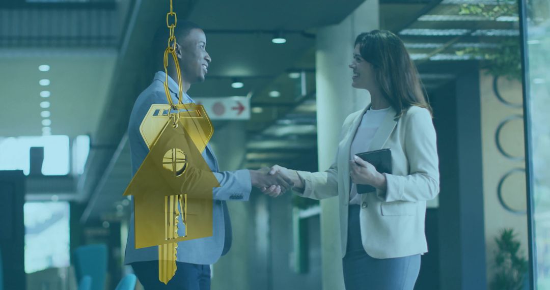 Business Partnership with Digital House Key Interface Overlay - Free ...