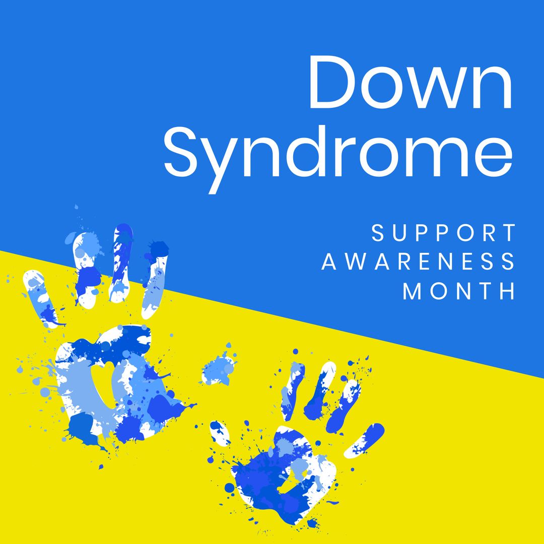 Down Syndrome Awareness Month Painted Handprint Illustration - Free ...