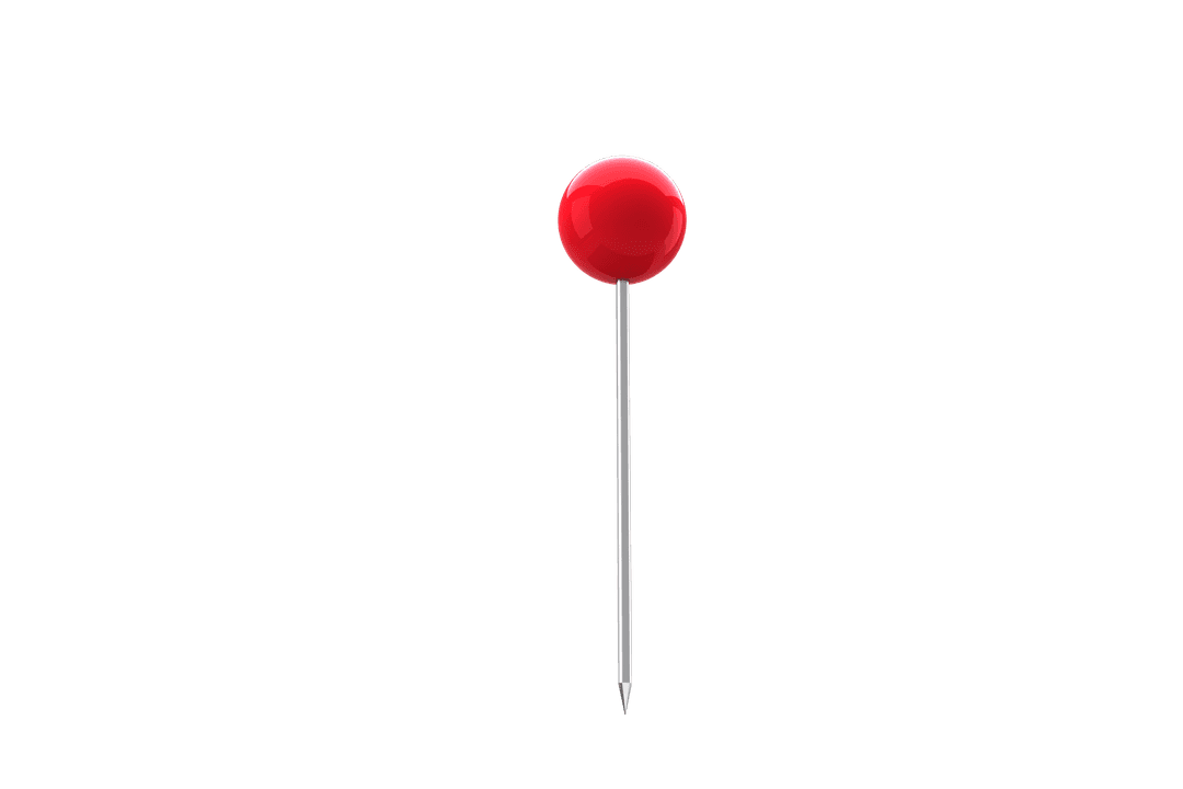Red Pin on Transparent Background Isolated Vector Illustration - Download Free PNG from Pikwizard
