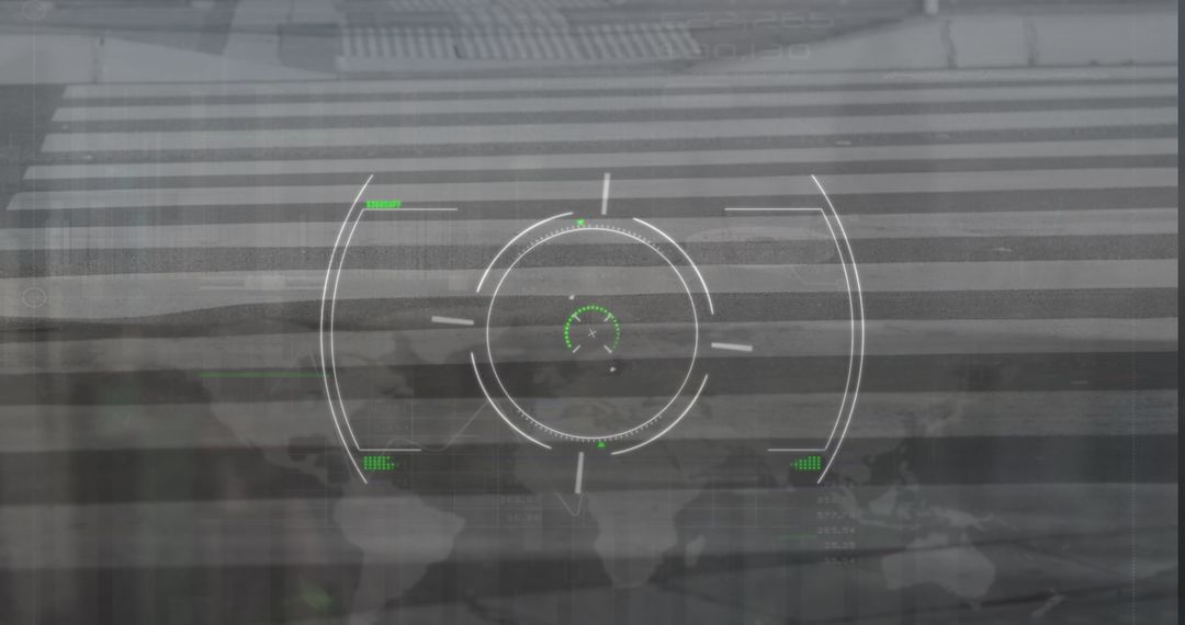Futuristic Targeting Reticle on Urban Crosswalk Display - Free Stock ...