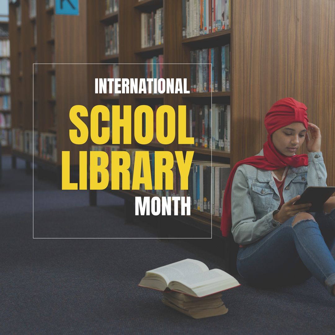 International School Library Month Celebration with Young Woman in ...