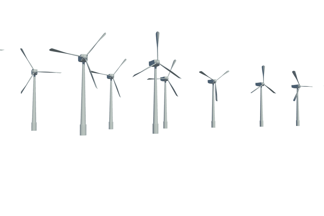 Transparent Wind Turbines Array for Renewable Energy Projects - Free ...
