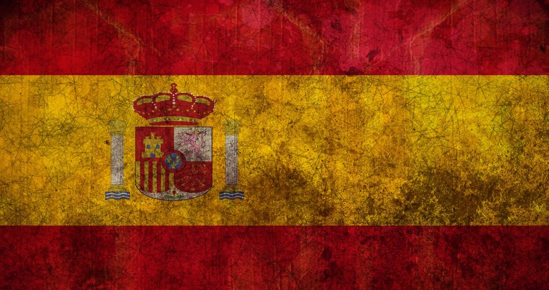 Spanish Flag with Grunge Texture Digital Overlay Concept - Free Stock ...
