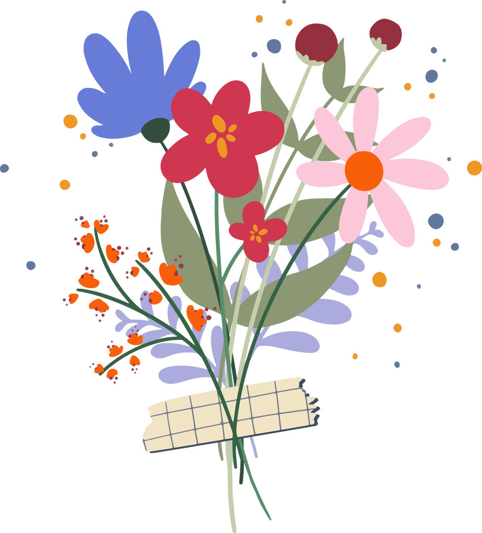 Transparent background of vibrant minimalist flower bouquet - Free ...