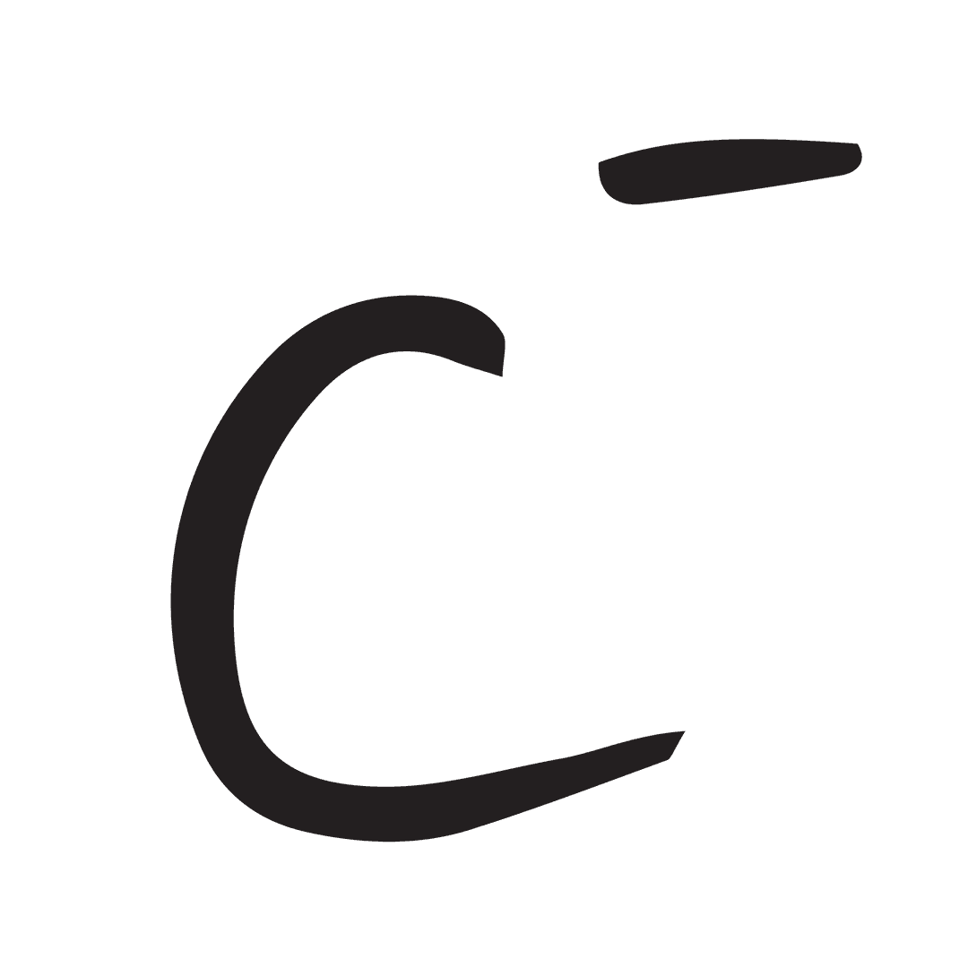 Mathematical C with Bar Symbol on Transparent Background