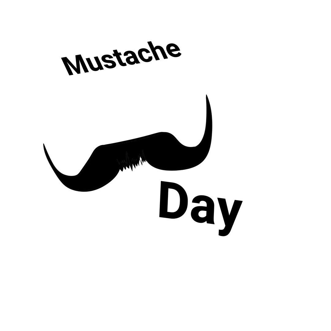Mustache Day Design Celebrating Facial Hair Fashion - Free Stock ...