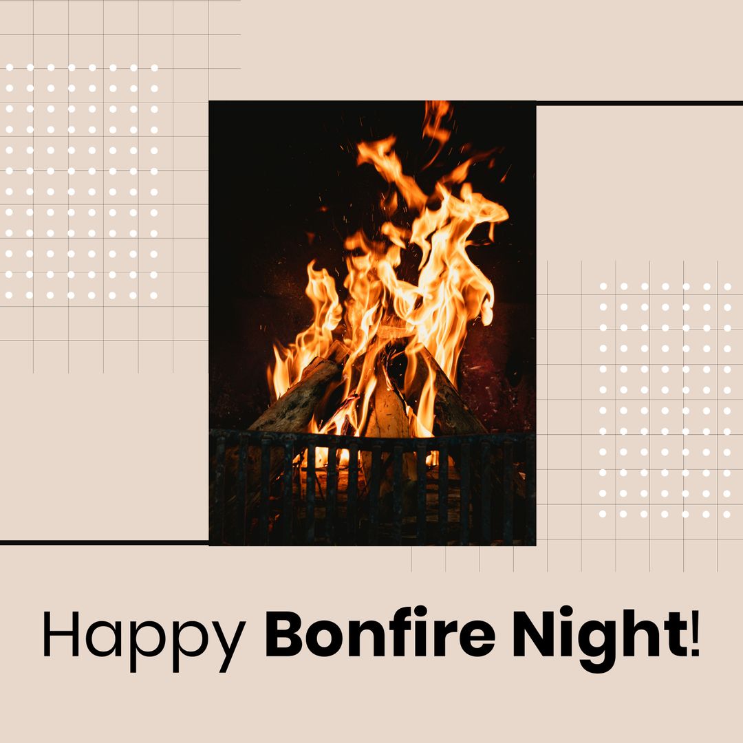 Stylish Bonfire Night Celebration Greeting Card Design - Free Stock ...