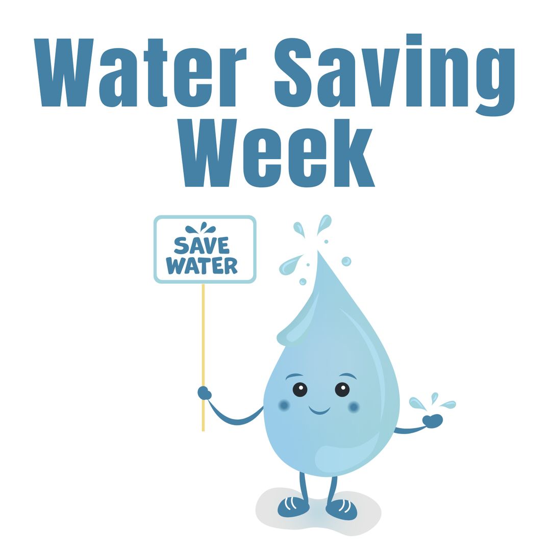 cheerful water droplet promoting water conservation awareness - Free ...