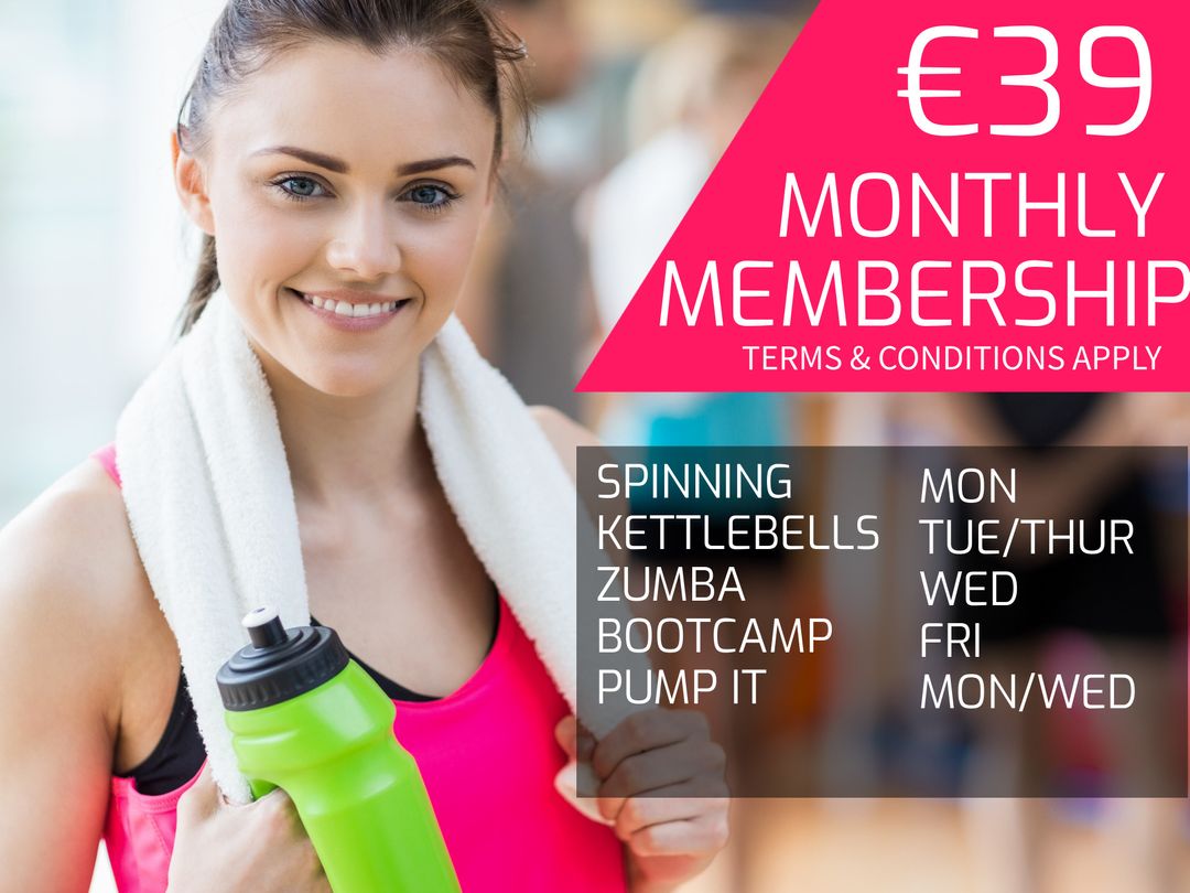 Active Woman Promoting Gym's Affordable Monthly Membership Offer ...