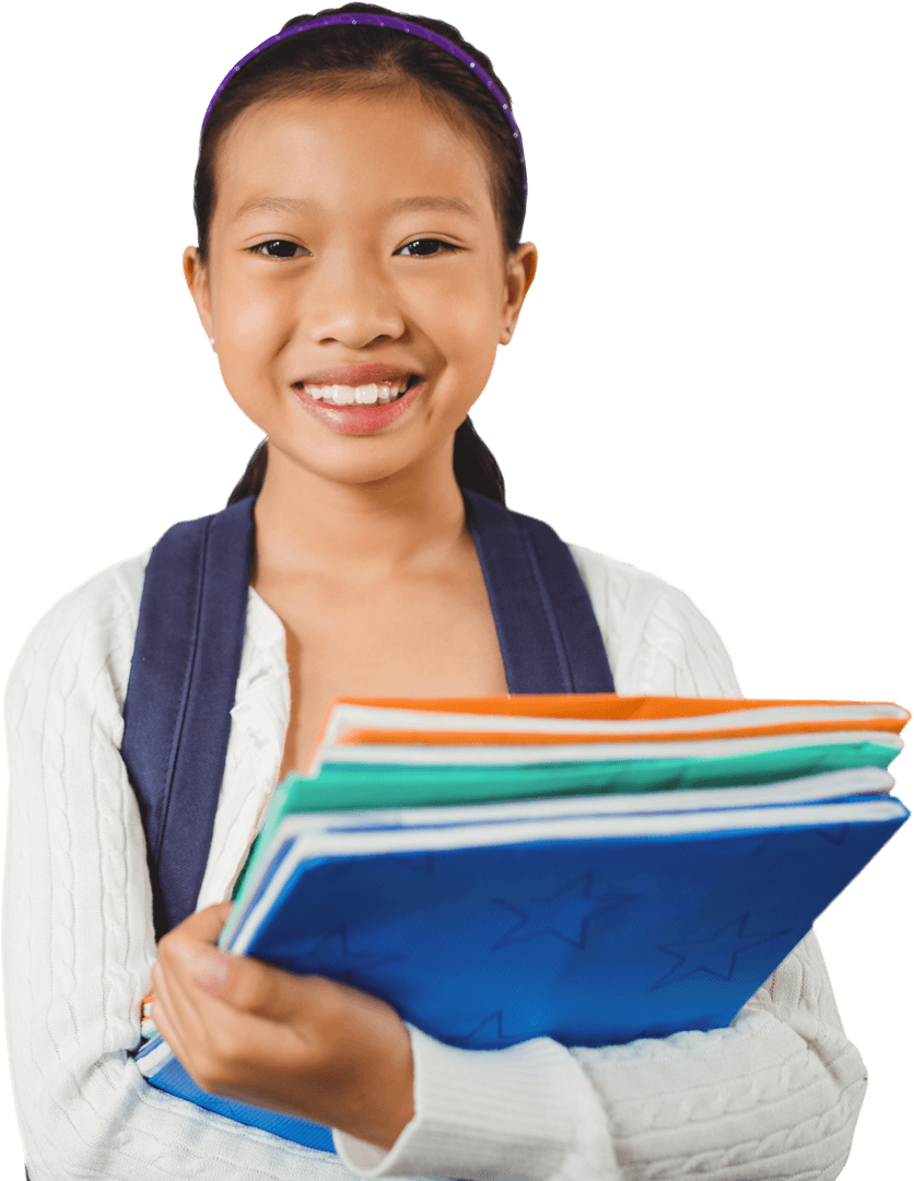 Smiling Asian Student Holding Books, Confident Young Learner Transparent Background - Free Stock ...