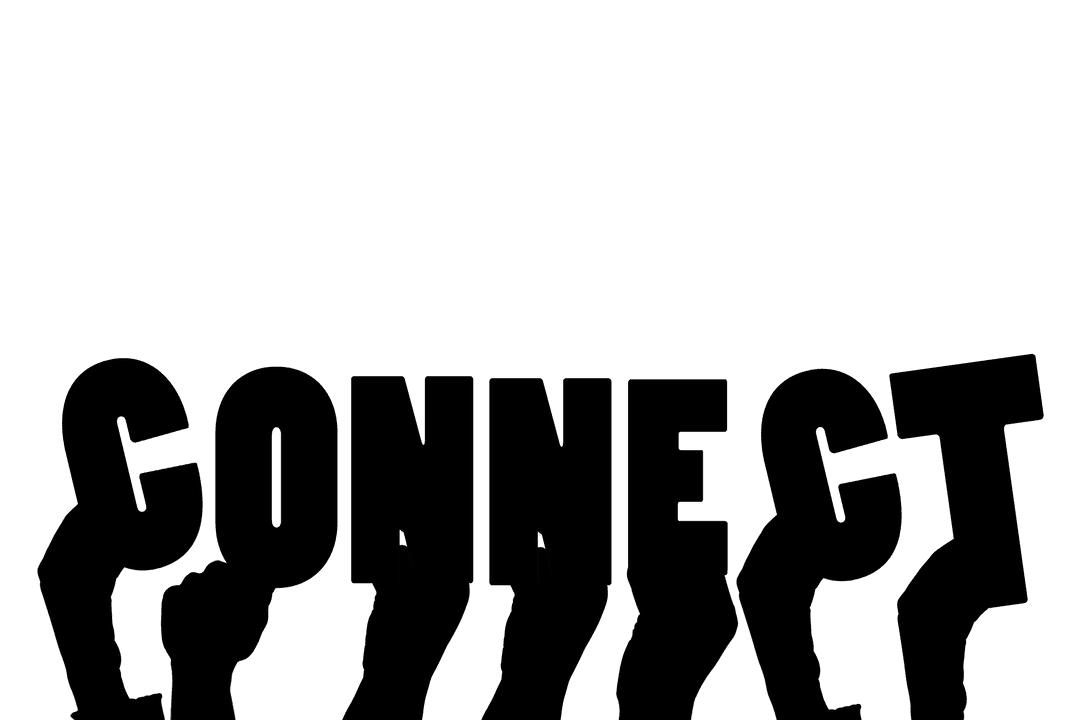 Hands with Connect Text on Transparent Background for Networking - Free ...