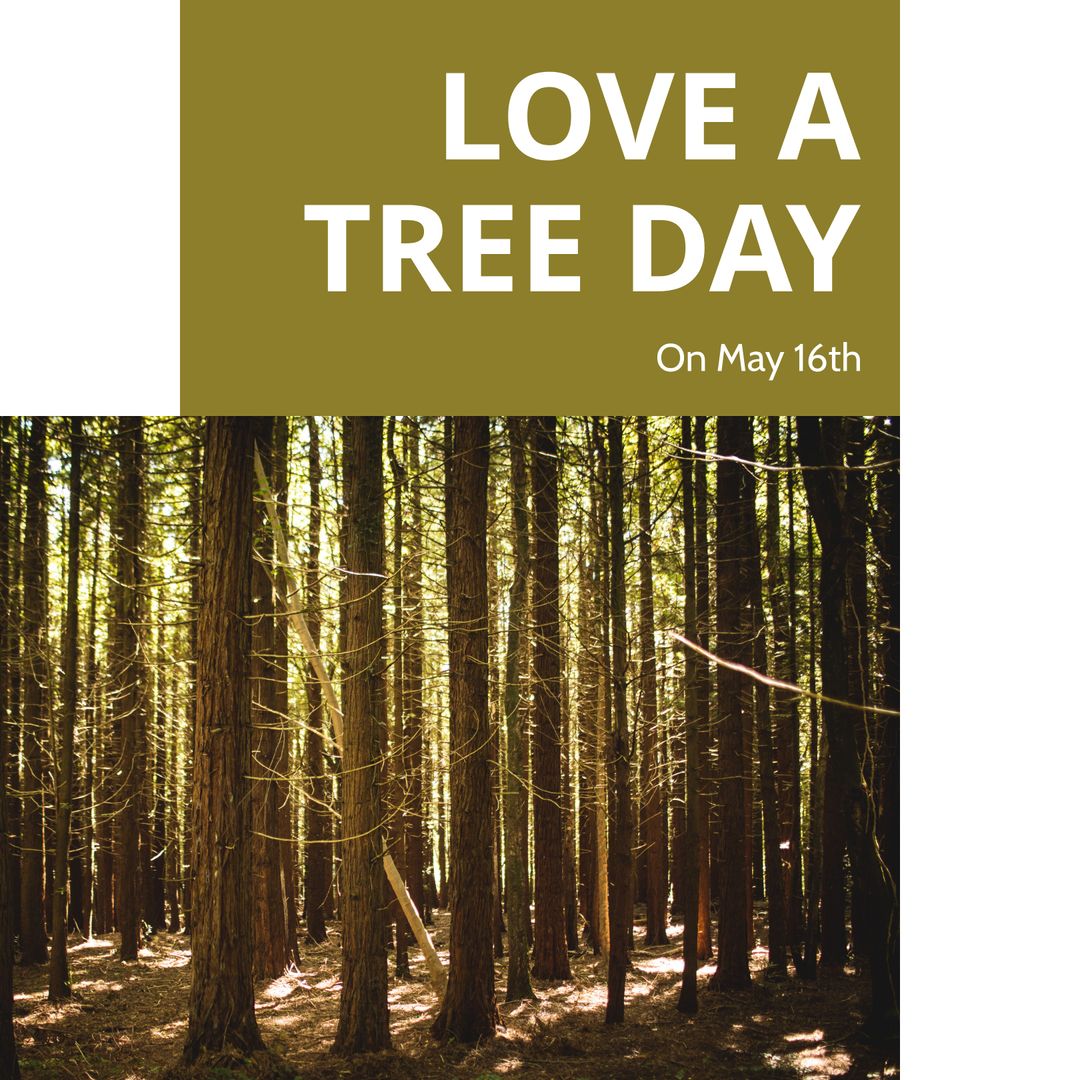 Love a Tree Day Nature Celebration Poster Design - Free Stock Template ...