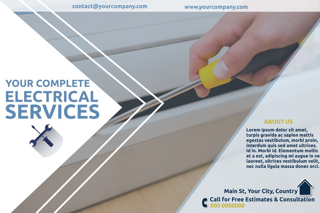 Professional Electrical Services Advertisement Design from Pikwizard