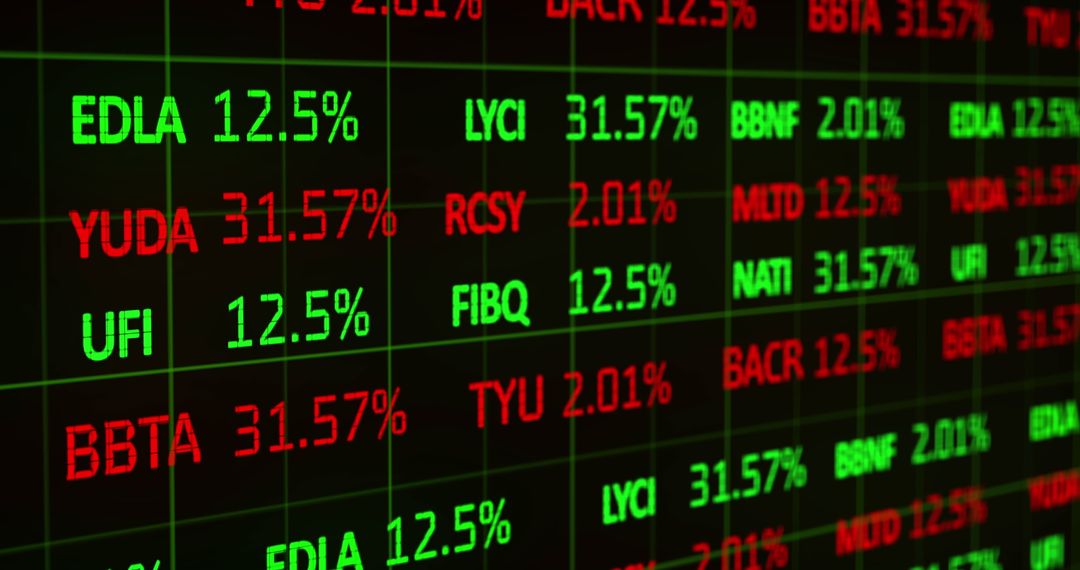 Financial Stock Market Display Board with Company Profit Figures - Free ...
