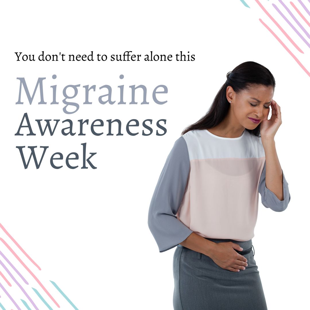 Woman in Discomfort Highlighting Migraine Awareness