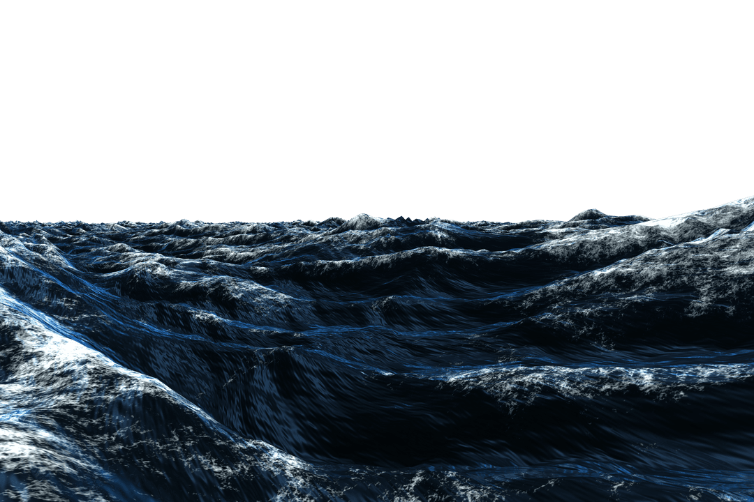 Transparent Dark Blue Stormy Ocean Waves for Sea Inspired Designs ...