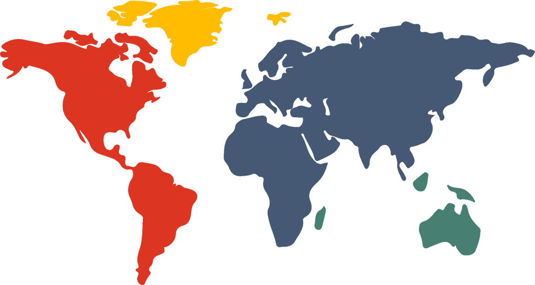 Colorful Transparent World Map Vector Illustration Design