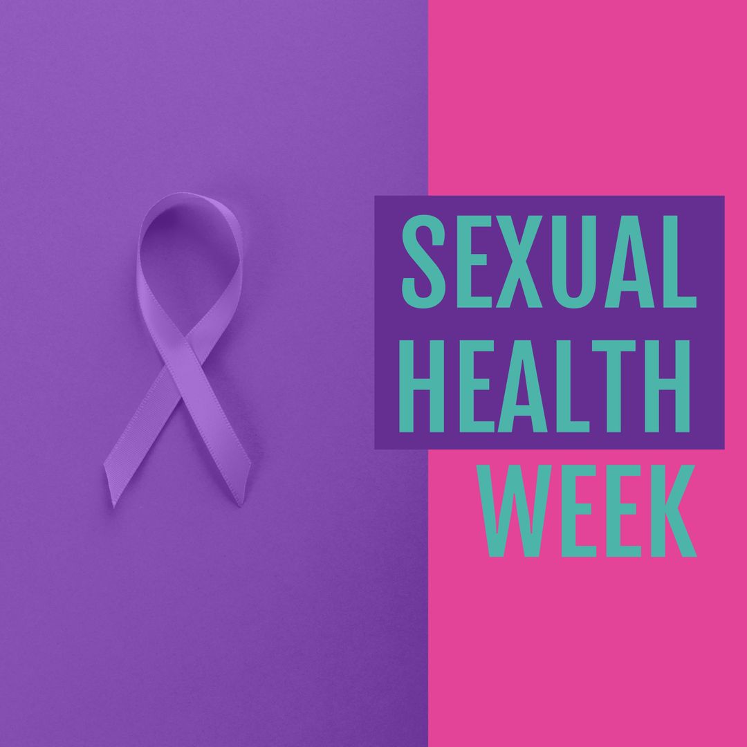 Purple Ribbon Highlighting Sexual Health Week Awareness