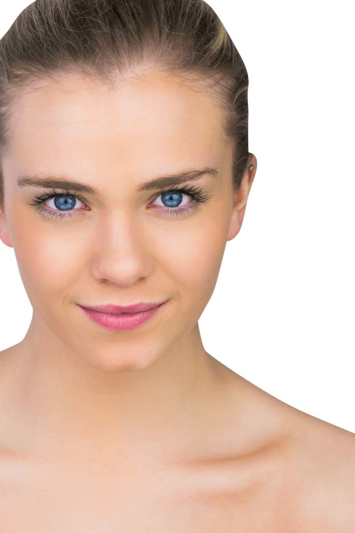 Smiling Blonde Woman with Clear Skin on Transparent Background - Free ...
