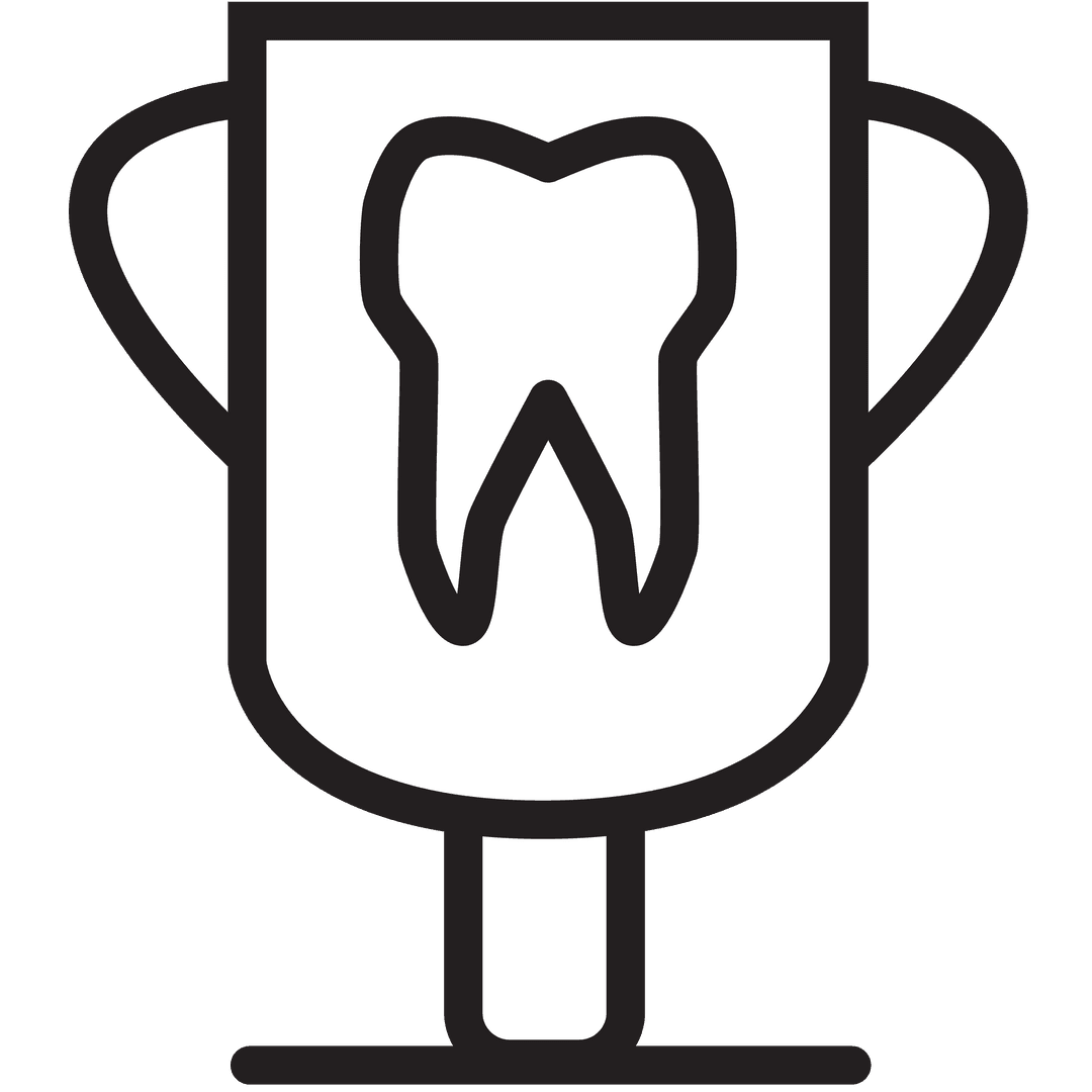Transparent Cup Icon with Tooth Symbol: Celebration of Dental ...