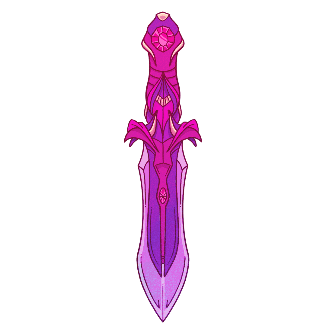 Vibrant Fantasy Sword with Petal Guard on Transparent Background - Free ...
