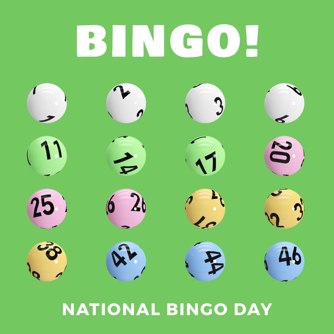 Colorful Bingo Balls Illustrate National Bingo Day Celebration ...
