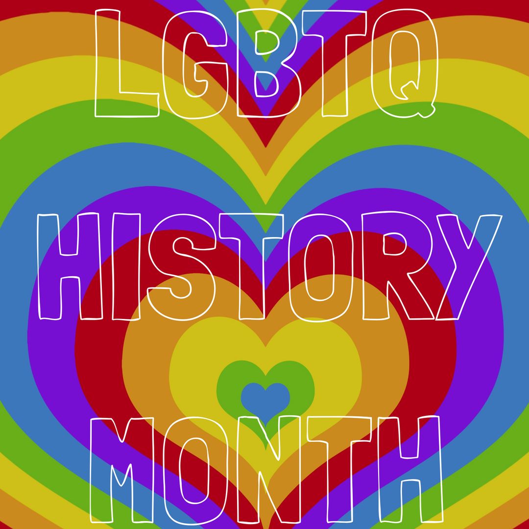LGBTQ History Month Rainbow Hearts Celebration from Pikwizard