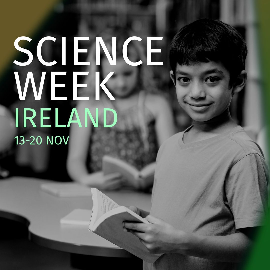 Science Week Ireland Poster Featuring Enthusiastic Schoolchildren