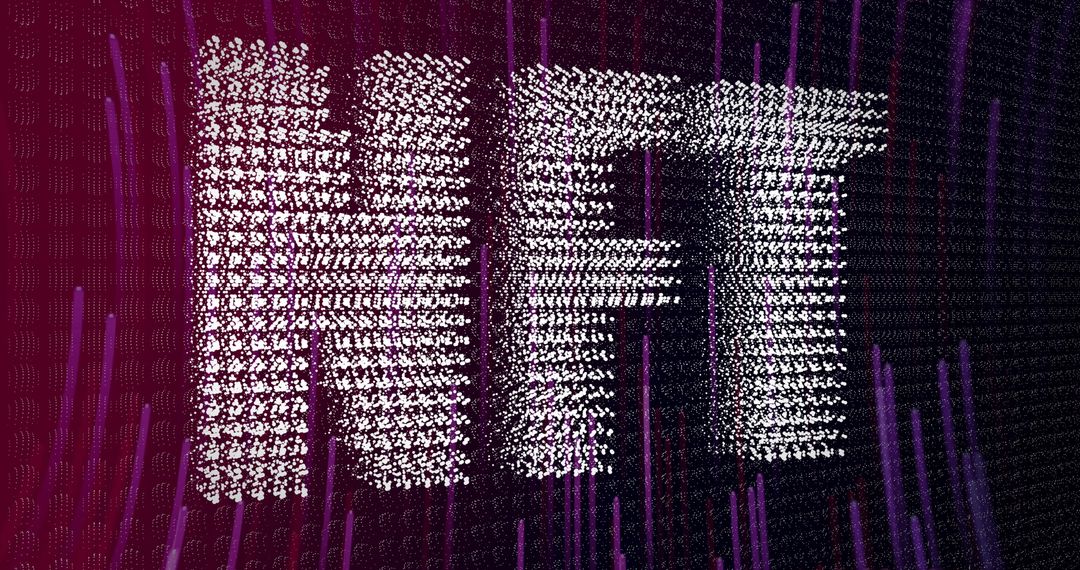3D NFT Text Formed by Symbol Clusters on Futuristic Background - Free Stock Photo | Pikwizard