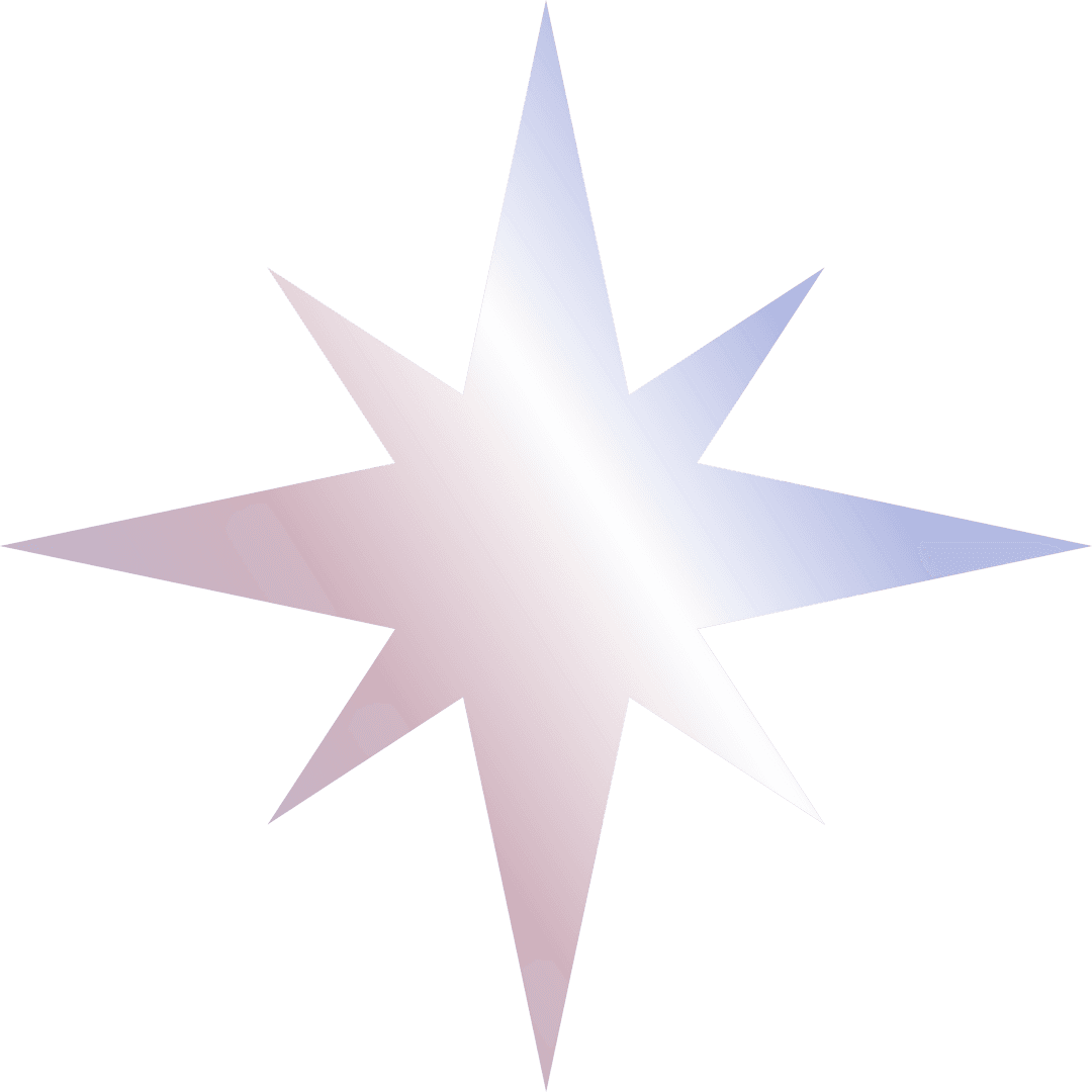 Eight-Pointed Star Symbol with Pastel Gradient on Transparent ...
