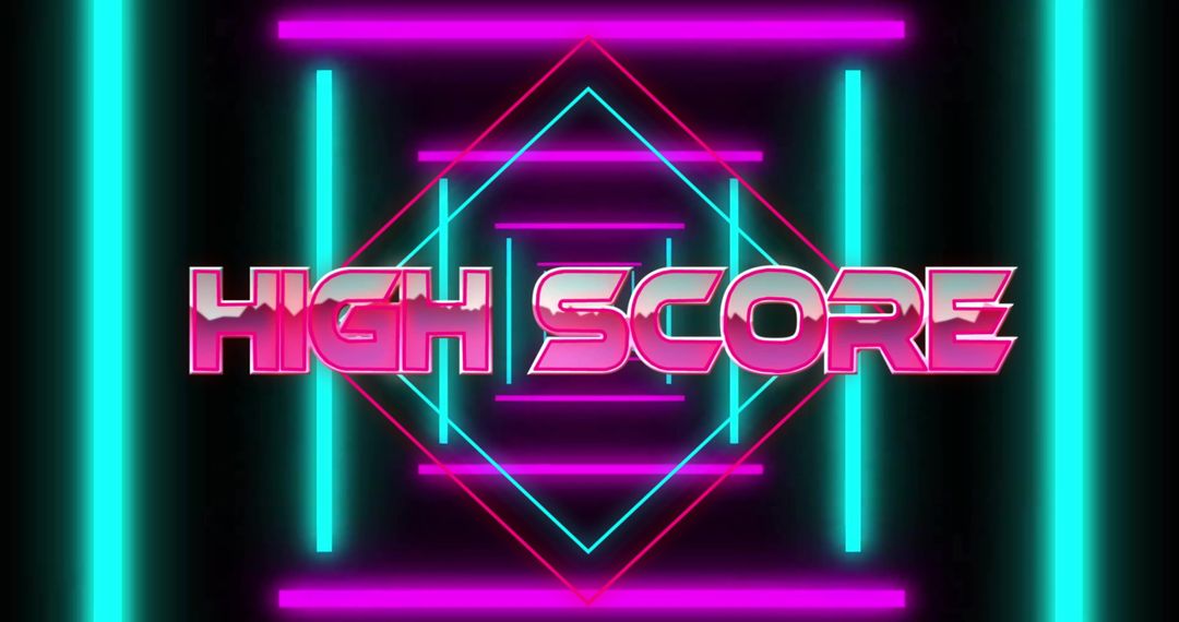 Neon High Score Digital Tunnel Concept Background