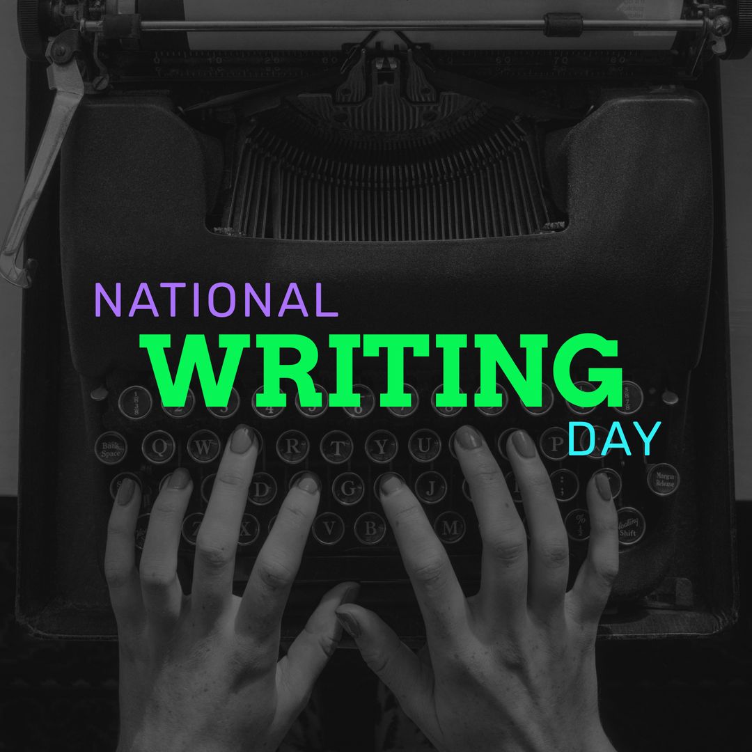 National Writing Day Celebration with Vintage Typewriter from Pikwizard