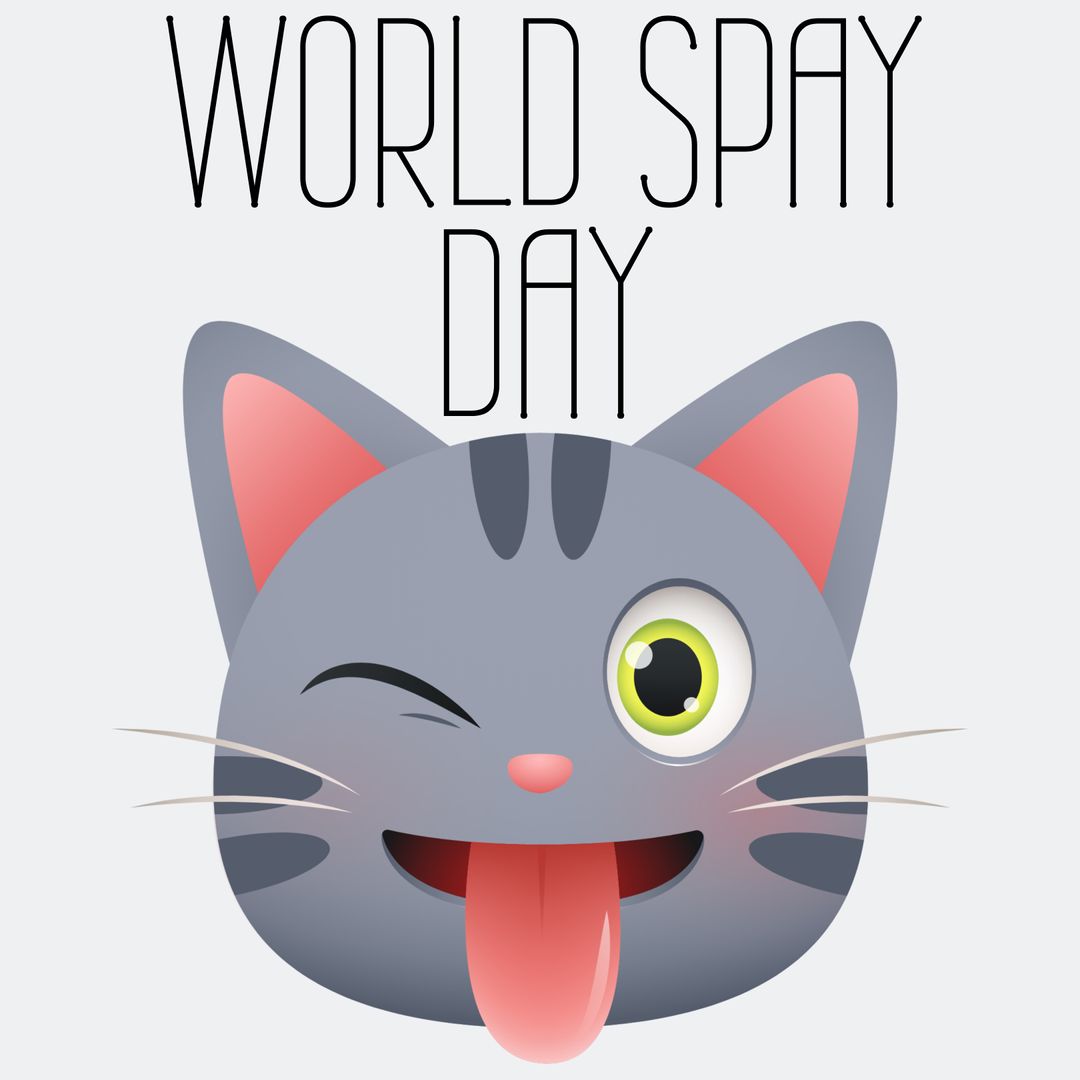 World Spay Day Promotion with Playful Cartoon Cat - Free Stock Template ...