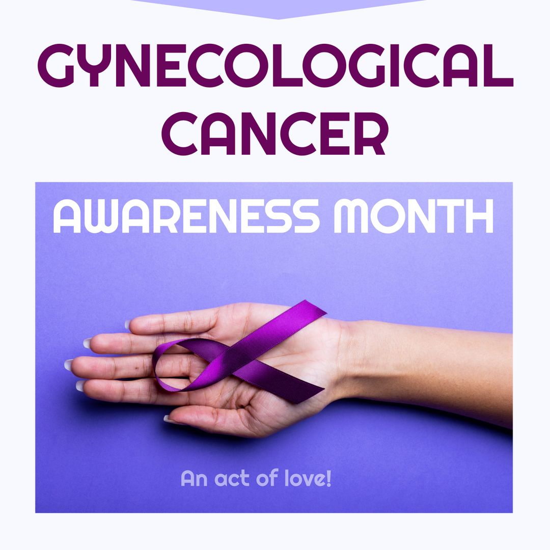 Gynecological Cancer Awareness Featuring Purple Ribbon