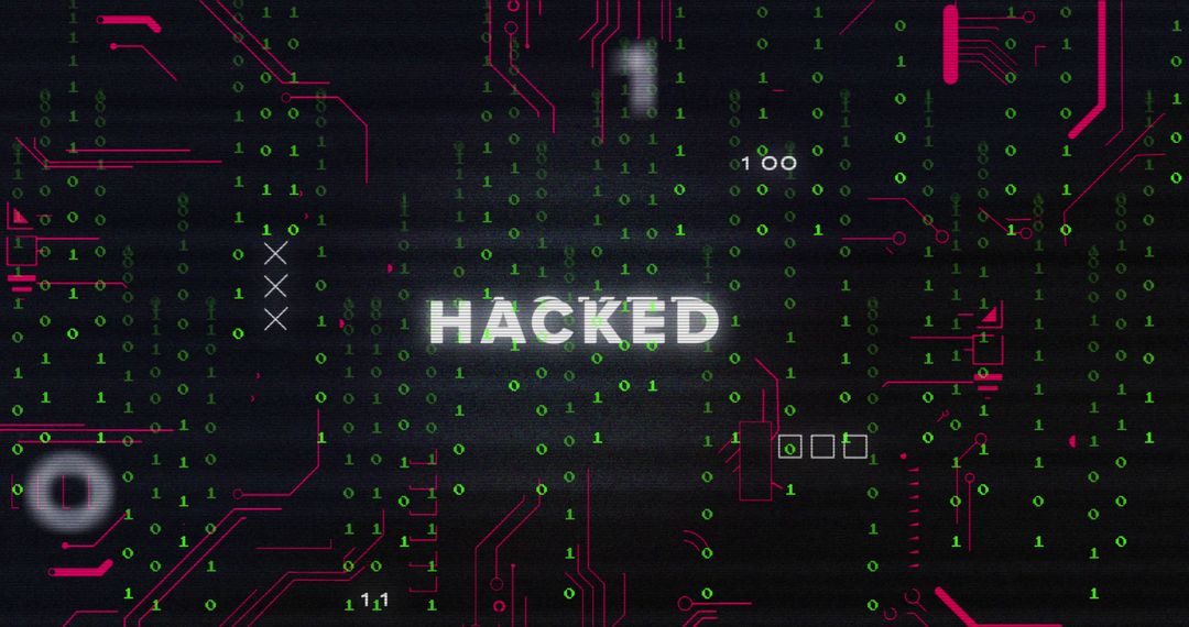 Cybersecurity breach hacked binary code overlay - Free Stock Photo | Pikwizard