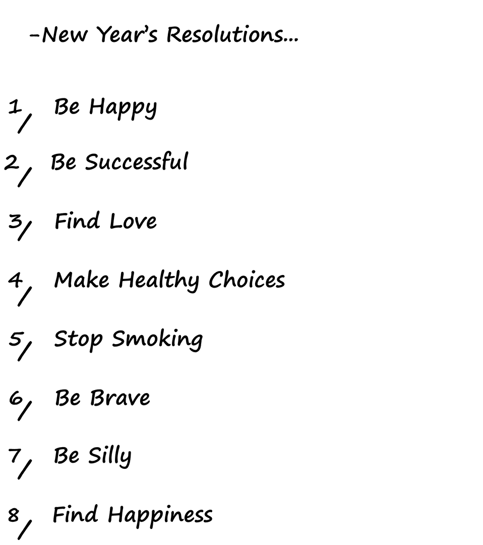 New Year's Resolution Checklist Transparent Background Isolated ...