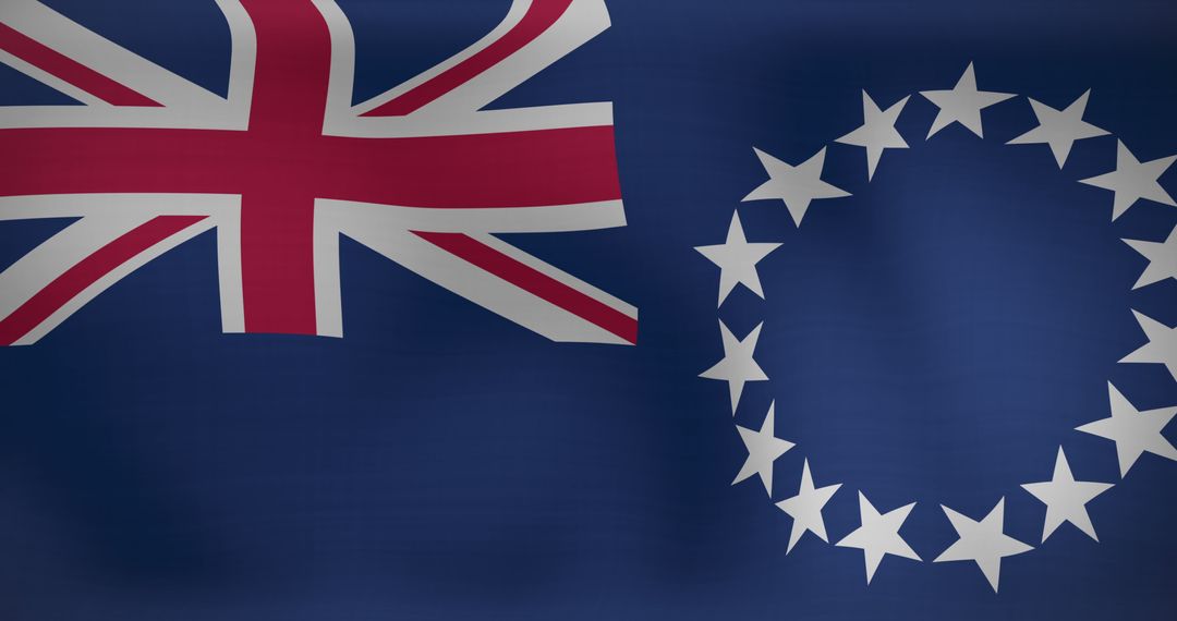 Cook Islands National Flag Waving in the Air - Free Stock Photo | Pikwizard