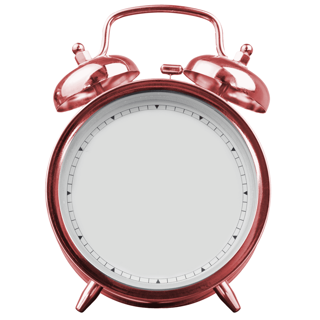 Transparent shiny red alarm clock without hands illustration - Free ...
