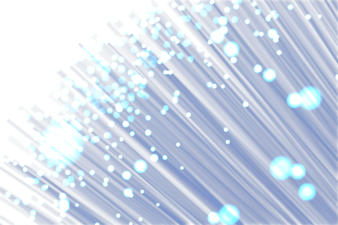 Abstract Blue Glowing Fiber Optic Lines on Transparent Background ...