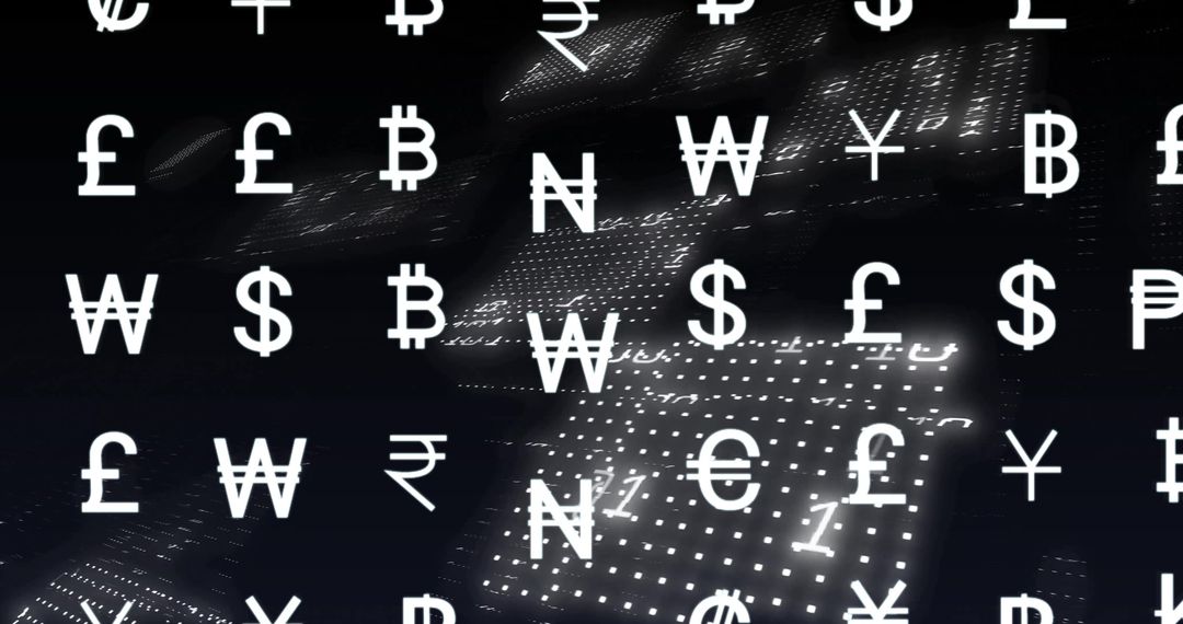 Global Currency Symbols on Digital Binary Background - Free Stock Photo | Pikwizard