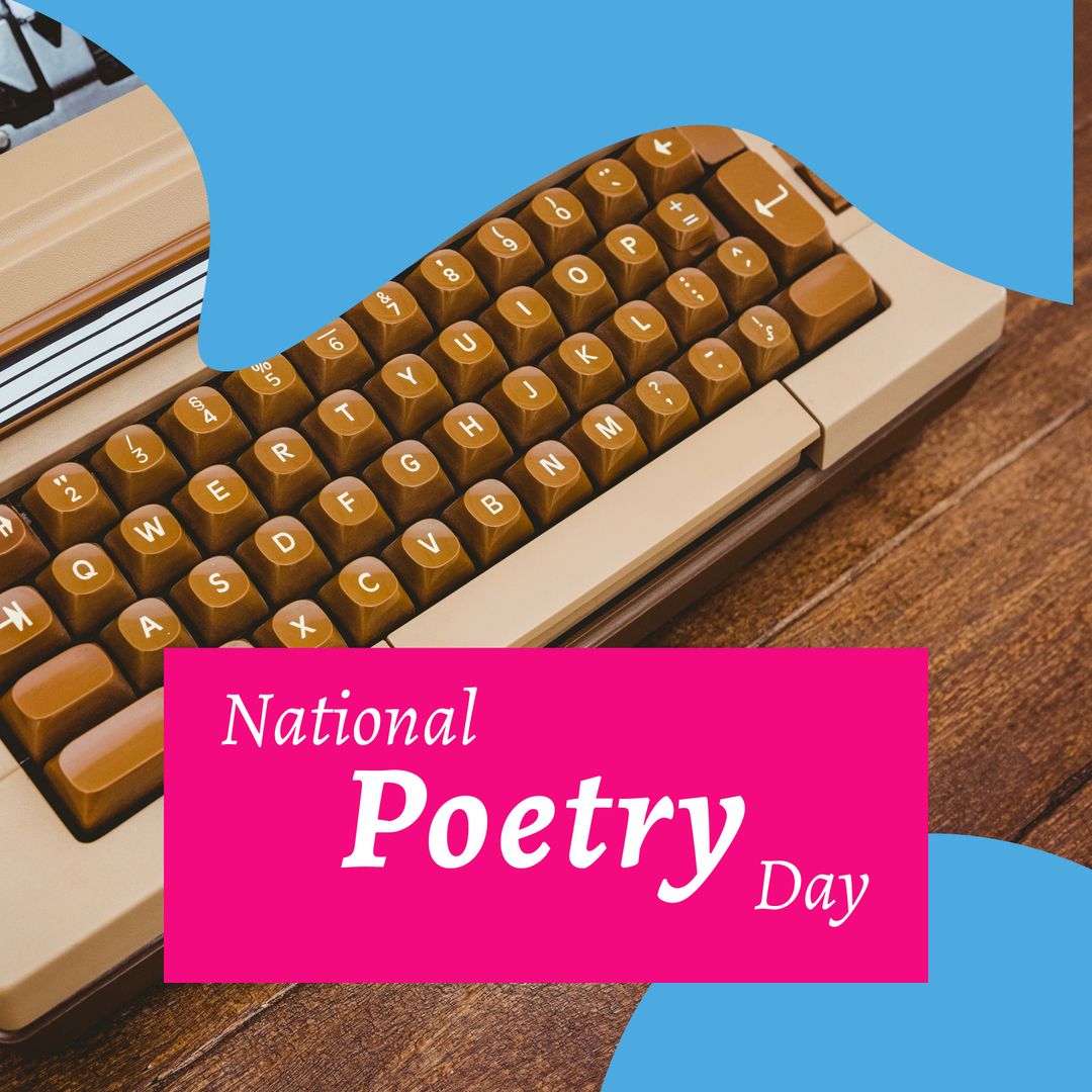 Vintage Typewriter Celebrating National Poetry Day Theme