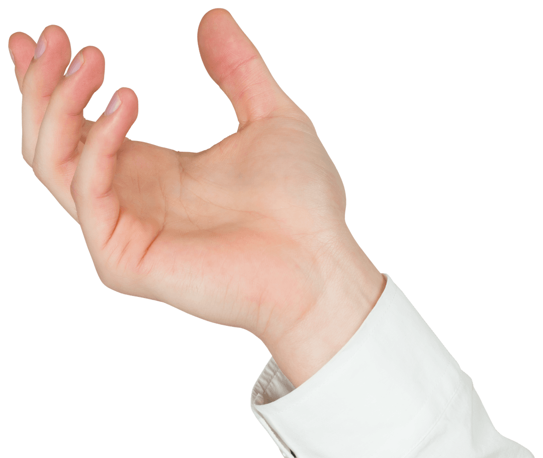 Caucasian Male Hand Outstretched on Transparent Background - Download ...