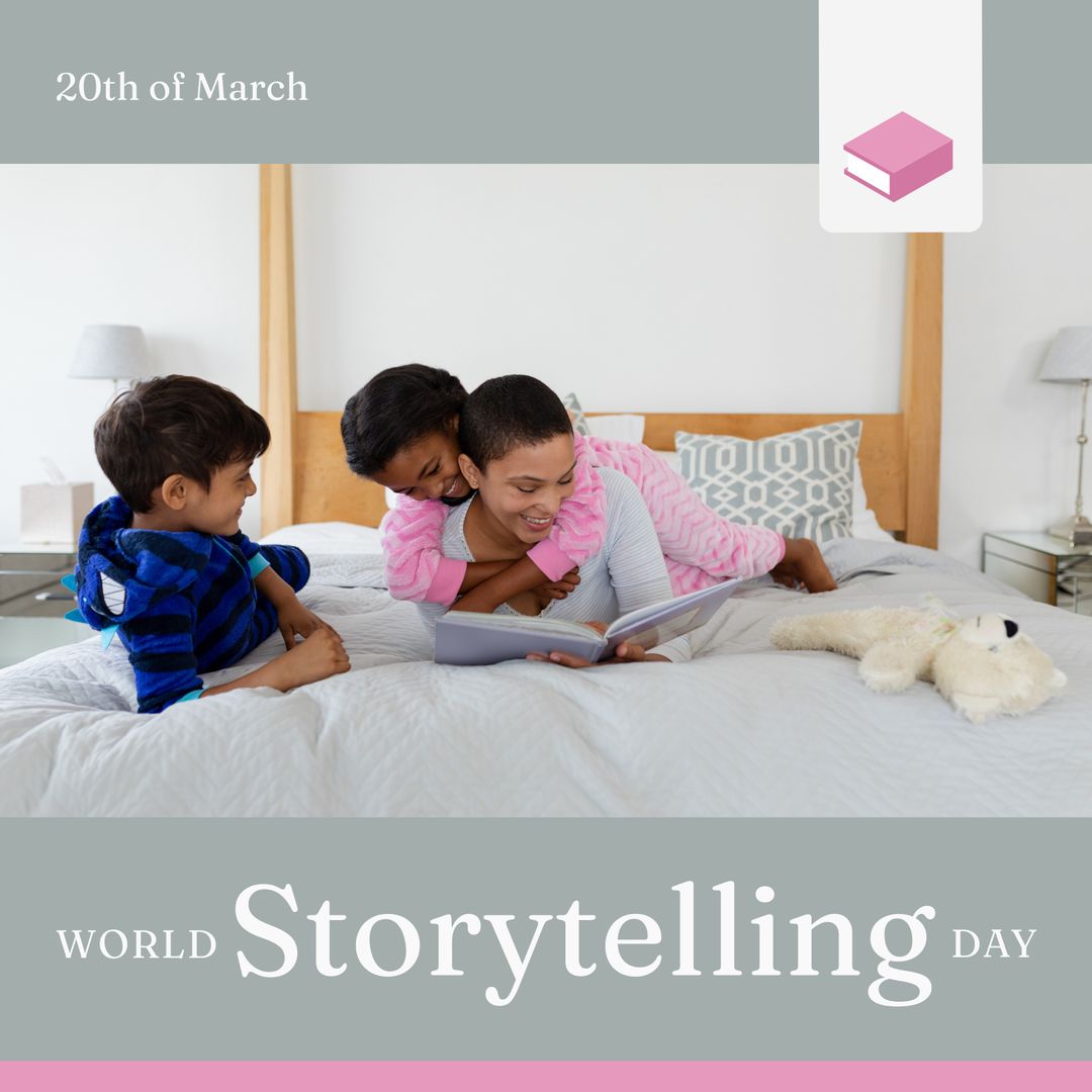Mother Engaging Kids with Stories on World Storytelling Day - Free ...