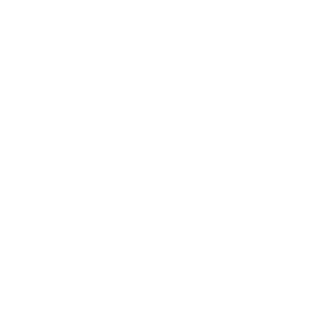 White Greek Letter Phi Design on Transparent Background