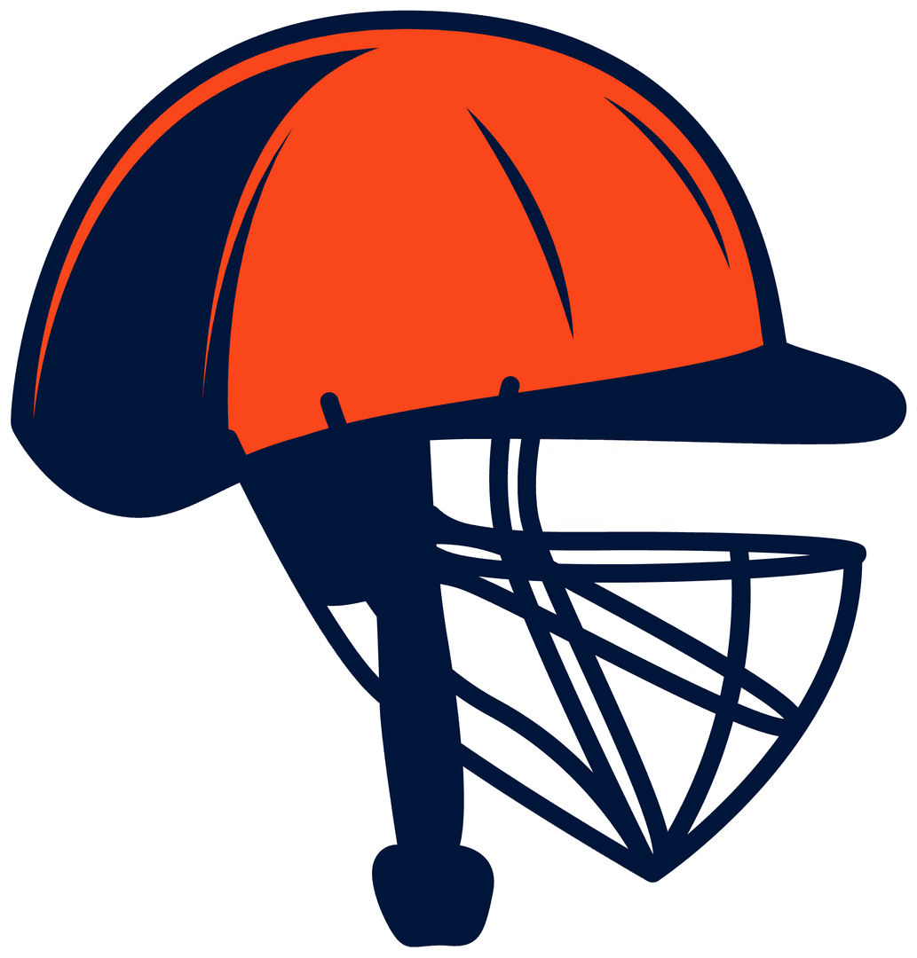 Stylized transparent sports helmet with orange and navy design - Free ...