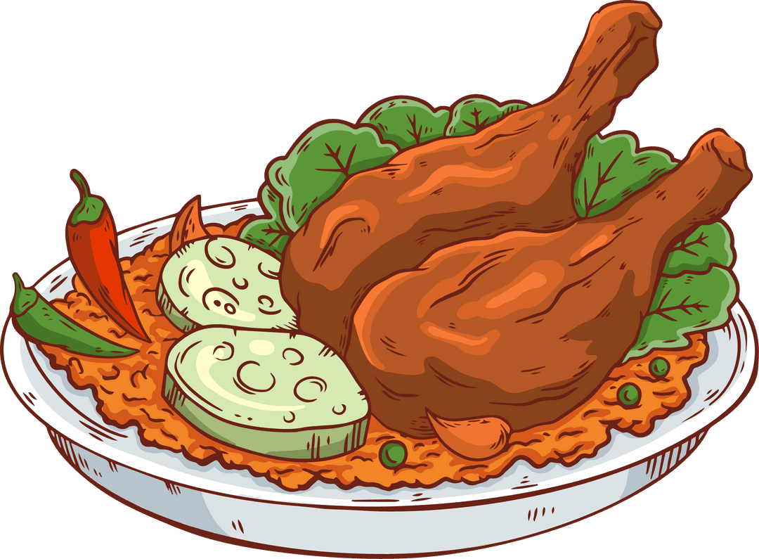 Cartoon Transparent Background Drumstick Cuisine Art - Free Stock Png ...
