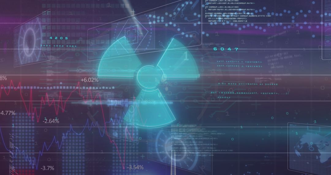 Digital Overlay of Nuclear Symbol with Data Visualizations - Download ...