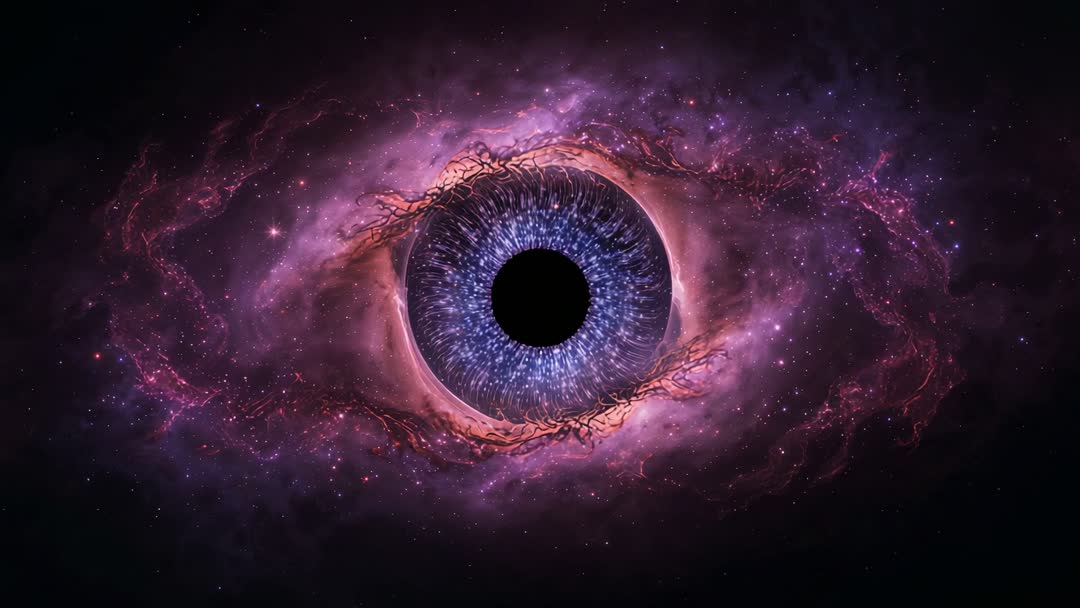 Cosmic Vision: Surreal Eye in Mystical Space Galaxy - Free Stock Video ...