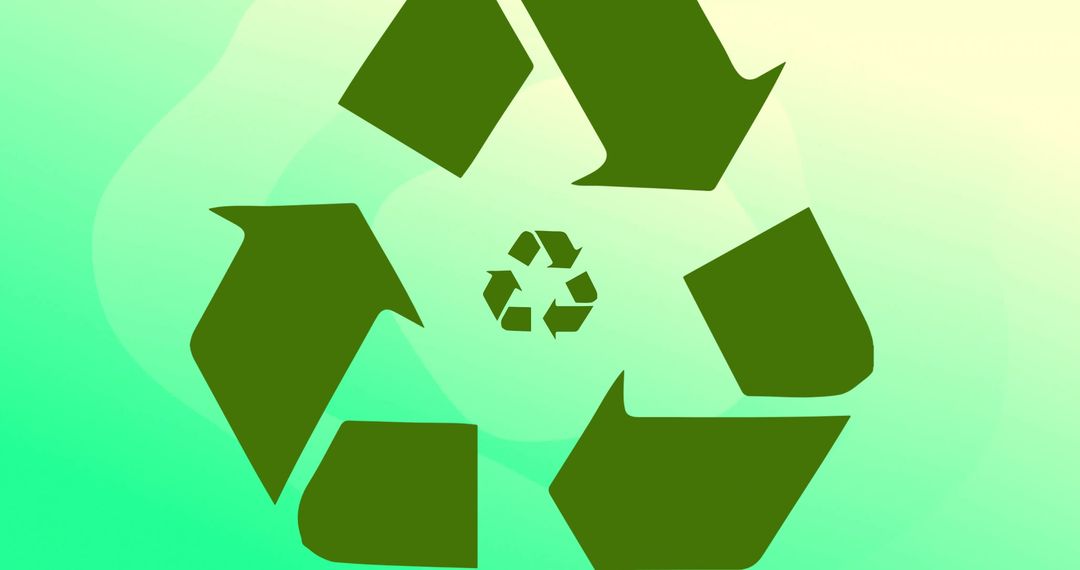 Recycling Symbols on Green Gradient Background - Free Stock Photo ...