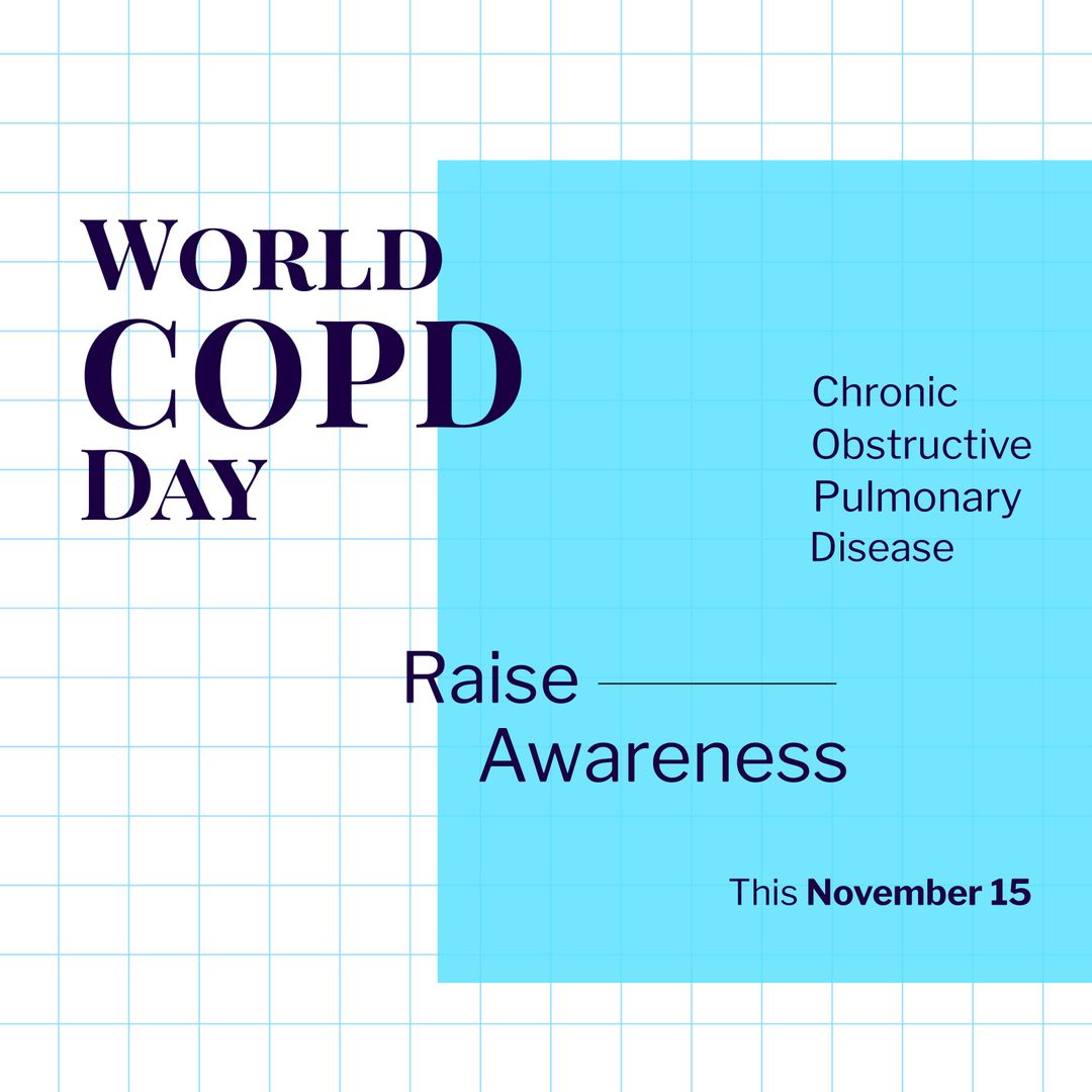 World COPD Day Awareness Graphic with Blue and White Background from ...